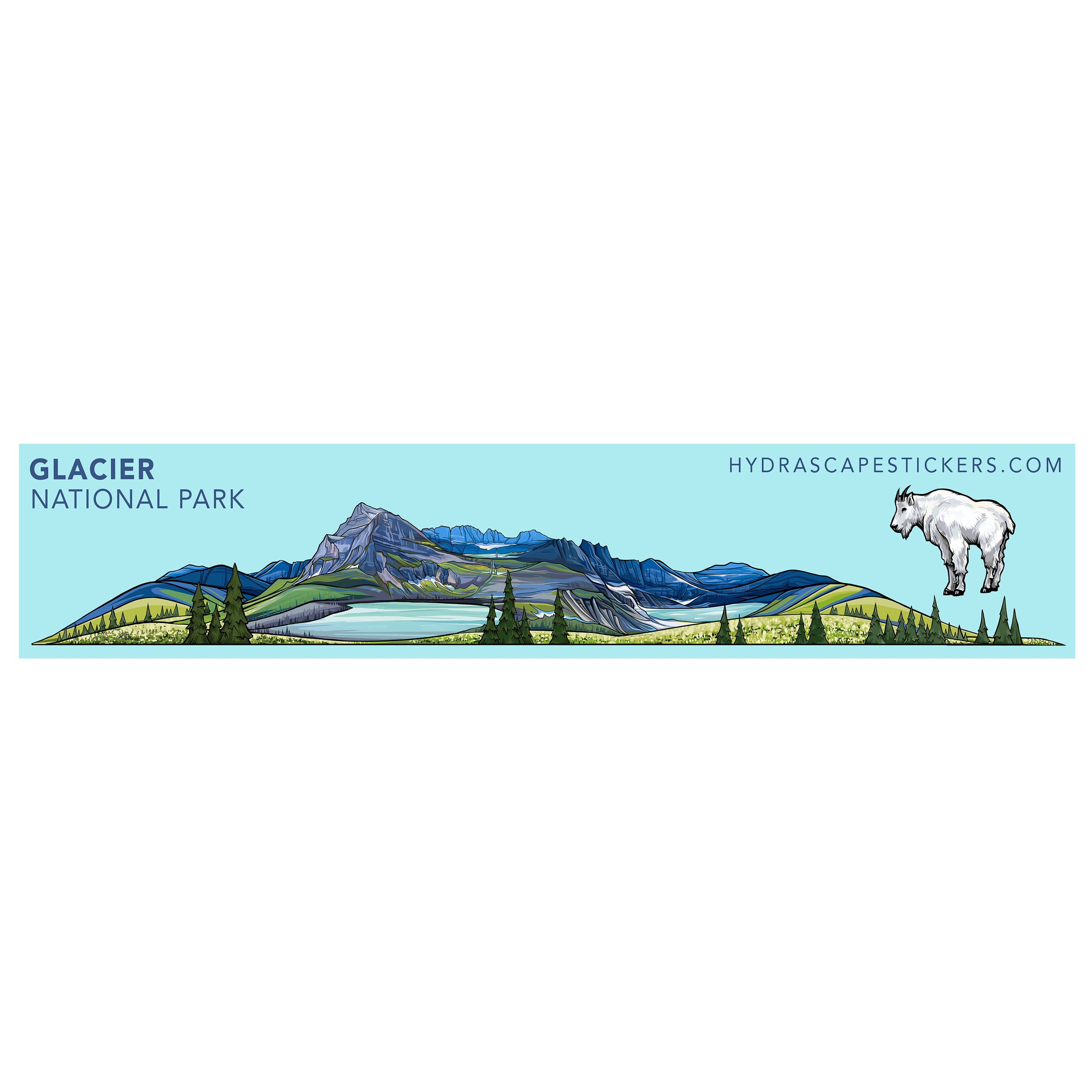 Hydrascape Stickers Glacier National Park Miniscape Sticker | 田中商店